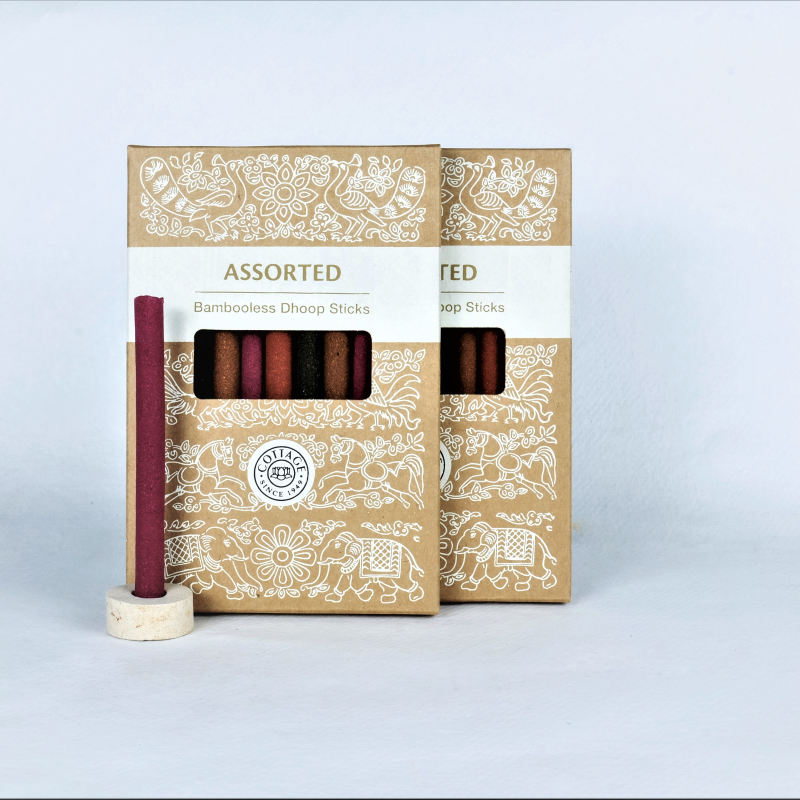 Assorted - Bambooless Dhoop Sticks - 10 Sticks